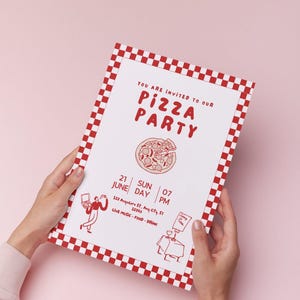 Pizza Party Invite, INSTANT DOWNLOAD, Italian Party, Slice of Fun ...