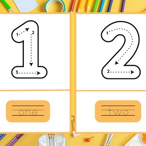 Number Tracing Posters & Flashcards, 1-20 Printable Number Tracing ...