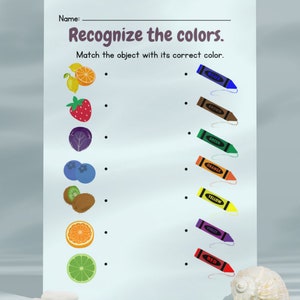 Educational Matching Worksheets for Kids, Printable Kindergarten ...