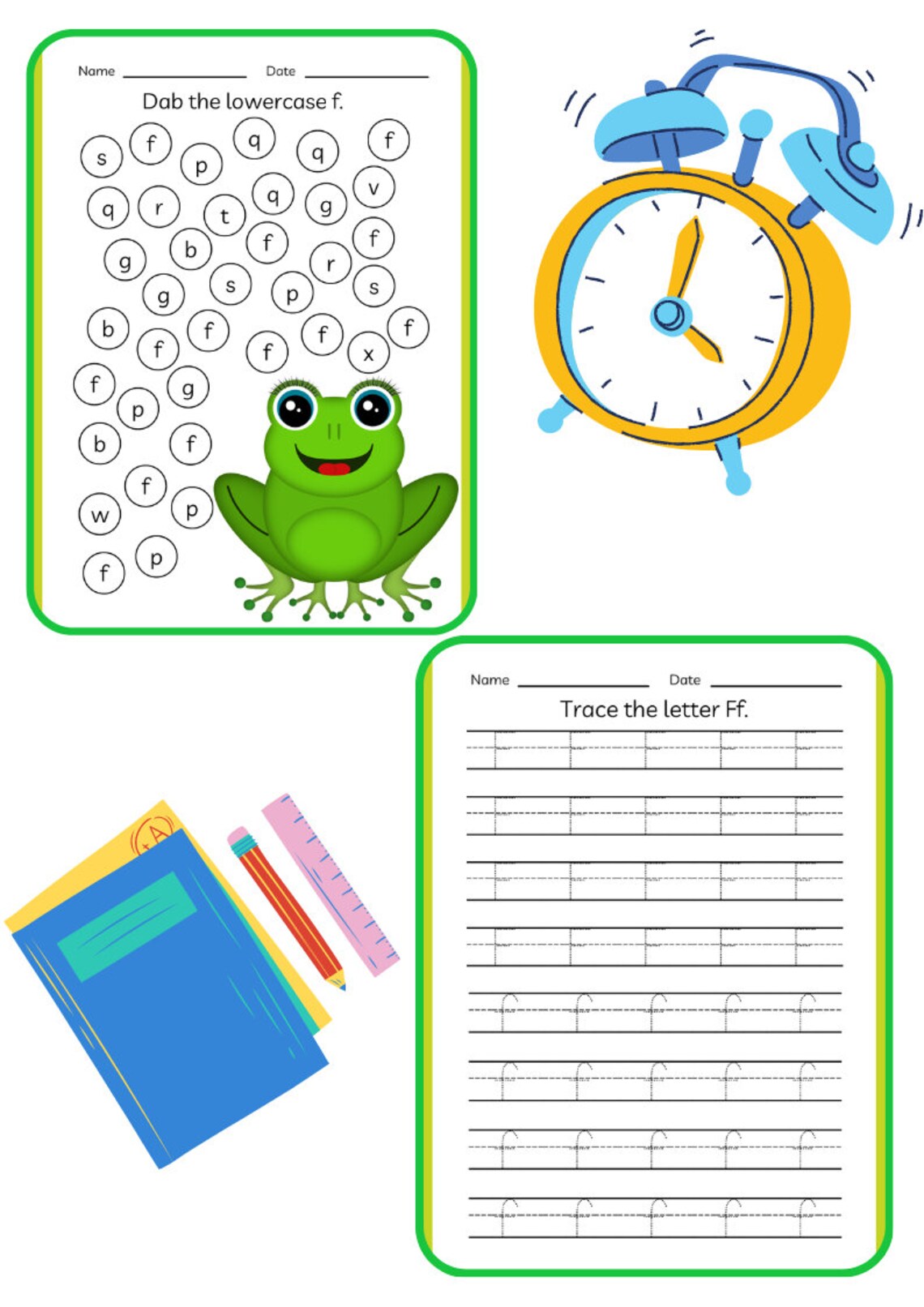 Fun and Colorful Preschool Alphabet Workbook, Alphabet Tracing Workbook ...