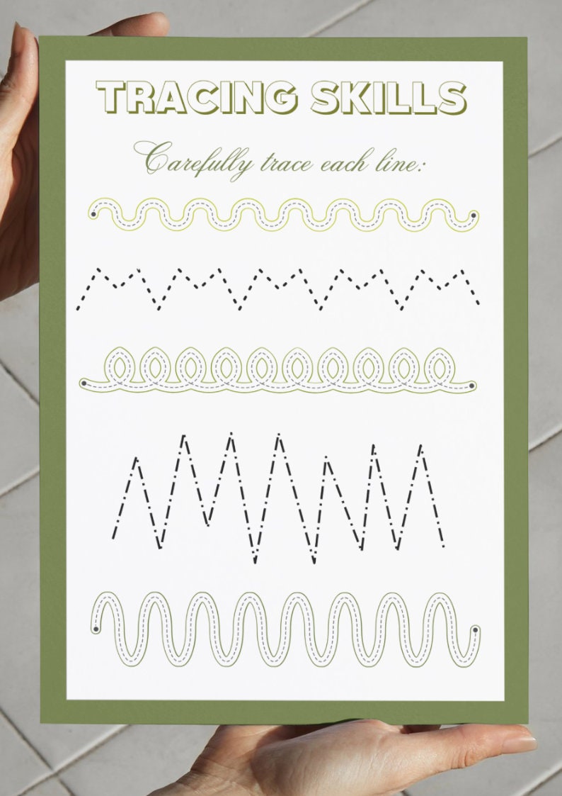 Preschool Line Tracing Worksheets Bundle, Lines Trace Pages Printable ...