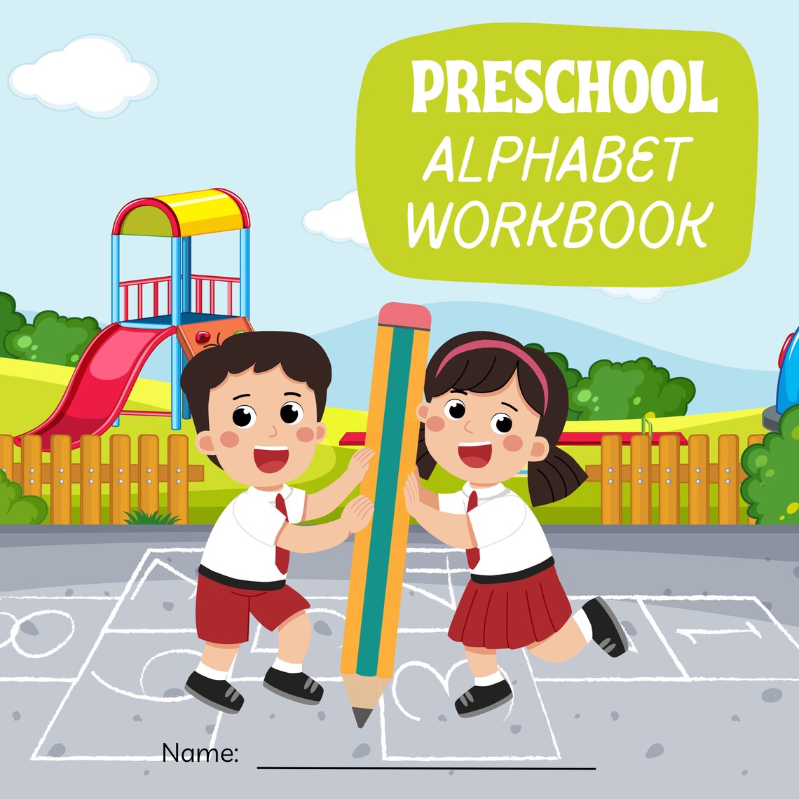 Fun and Colorful Preschool Alphabet Workbook, Alphabet Tracing Workbook ...