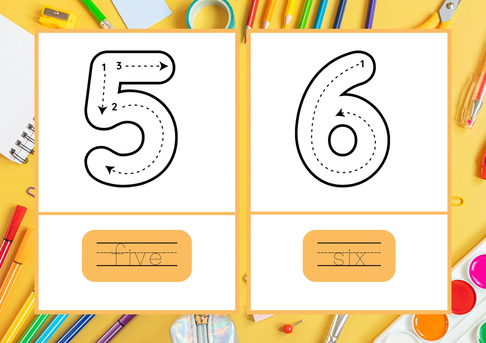 Number Tracing Posters & Flashcards, 1-20 Printable Number Tracing ...