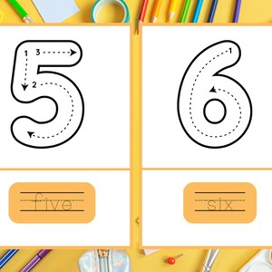 Number Tracing Posters & Flashcards, 1-20 Printable Number Tracing ...