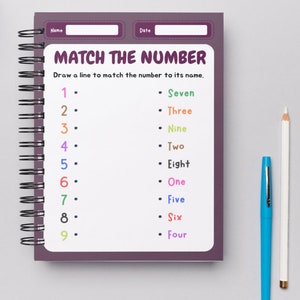 Educational Matching Worksheets for Kids, Printable Kindergarten ...