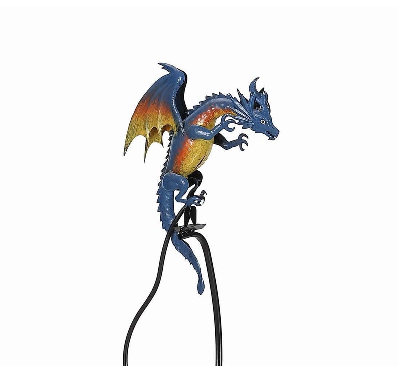 Metal Dragon Rocker Balancer Garden Stakes Outdoor Yard Art Patio ...