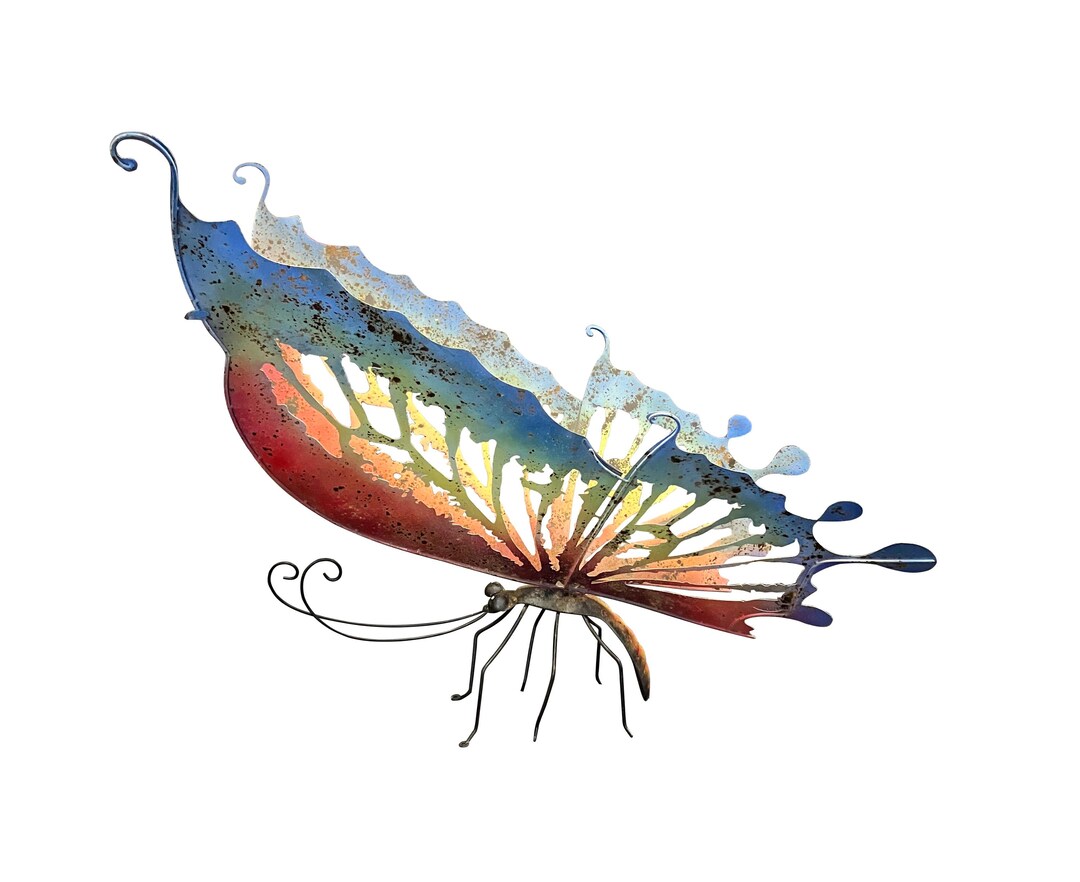 Giant Rustic Butterfly Sculpture Outdoor Garden Decor Statue Yard Art ...