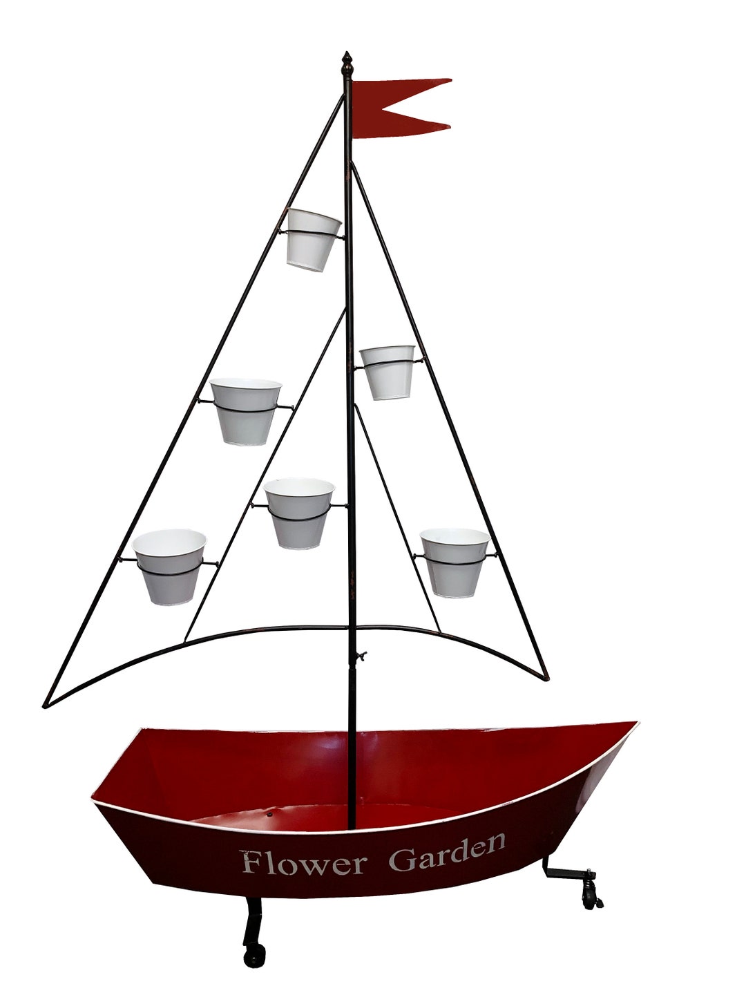Red Boat Flower Planter Large Ship - Etsy