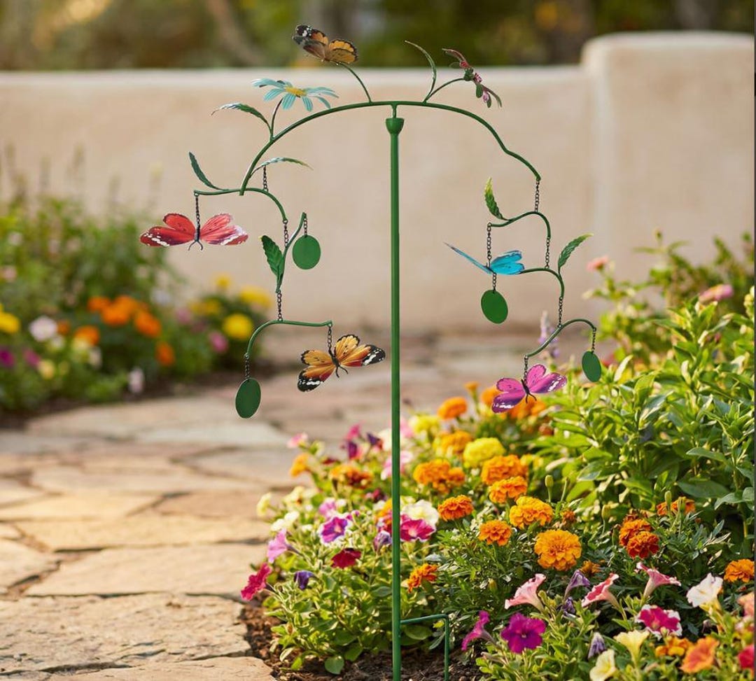 Spinning Balancing Butterfly Mobile Outdoor Garden Stake - Etsy