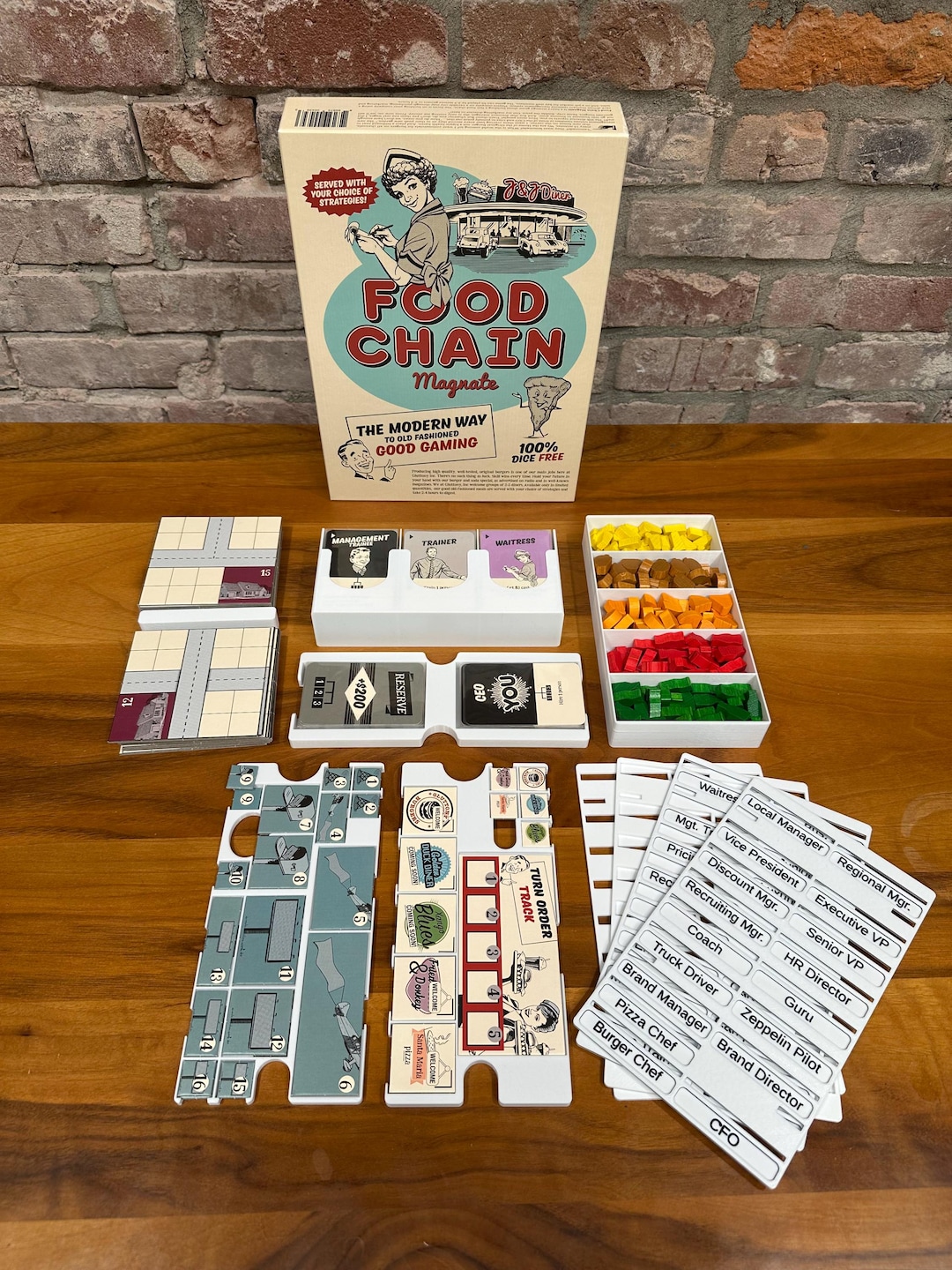 Food Chain Magnate Insert Organizer. Fits Premium Sleeves and BGG Dry ...