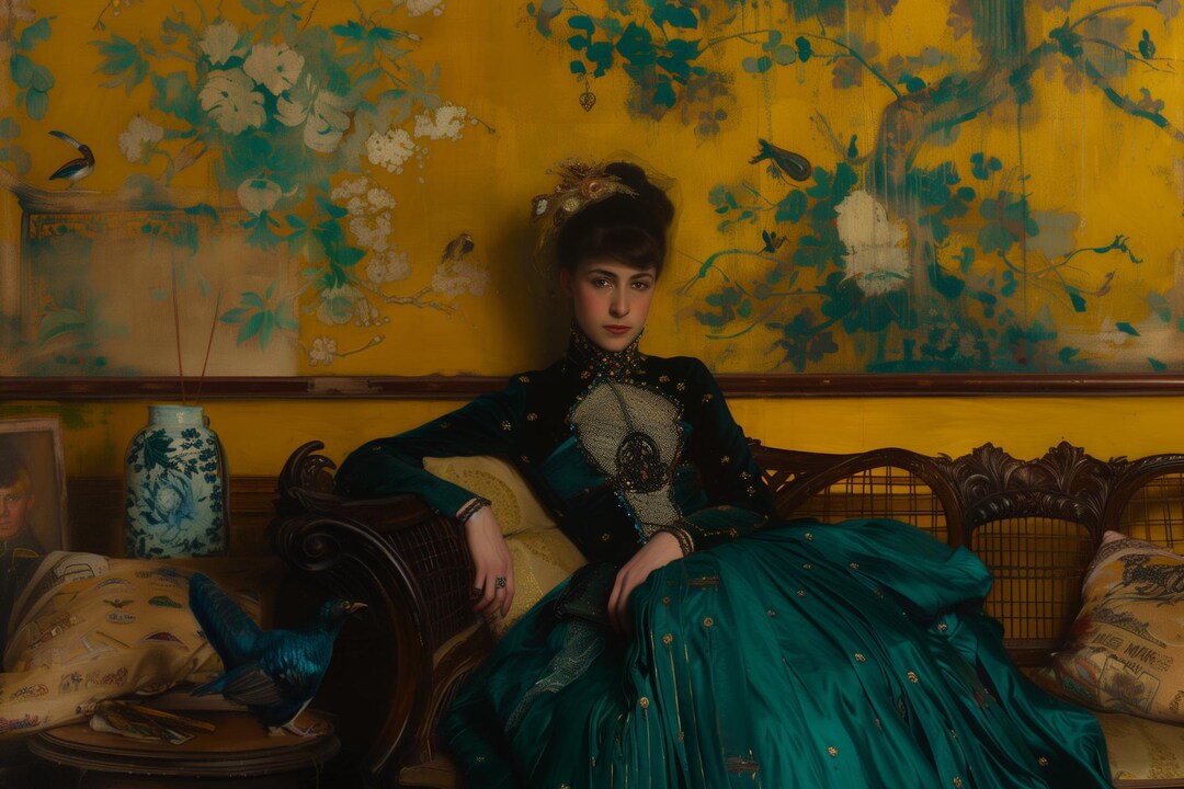 Bored Young Decadent Woman Art Print | Victorian Portrait Digital ...