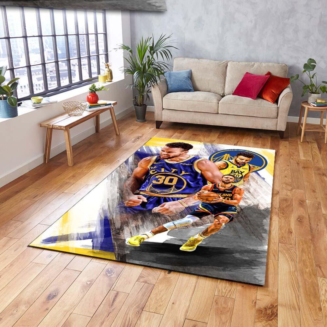 Stephen Curry Rug, Basketball Rug, Nonslip Rug, Modern Abstract Rug ...