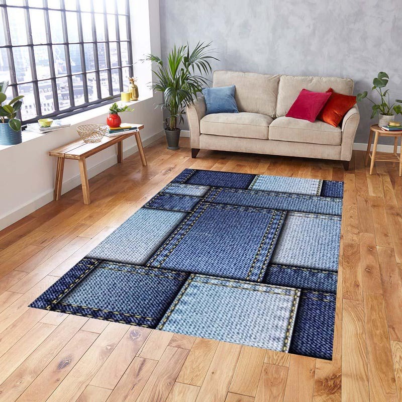 Denim Rug - Etsy