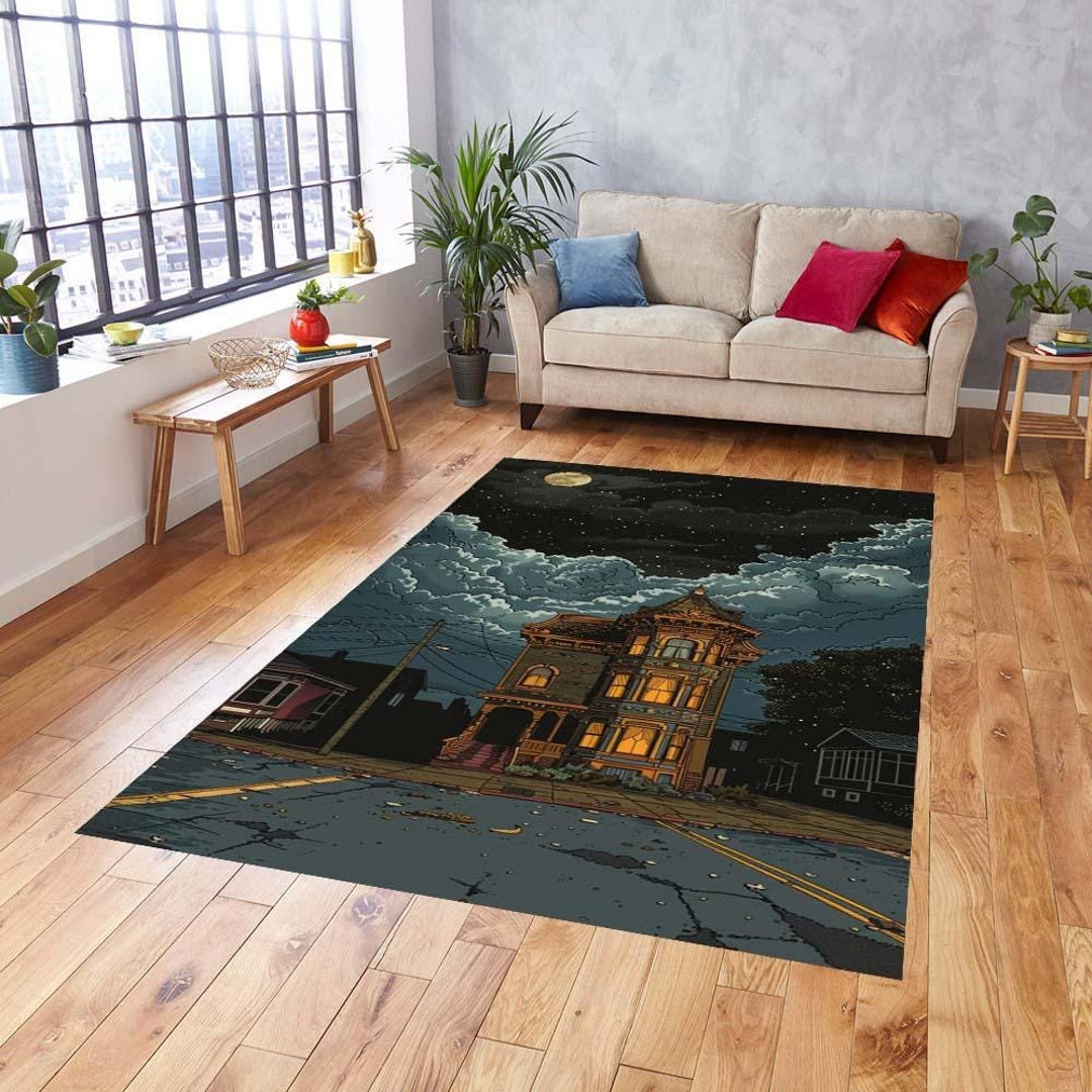 Starry Night Rug, Popular Rug, Nonslip Rug, Christmas Rug, Custom ...