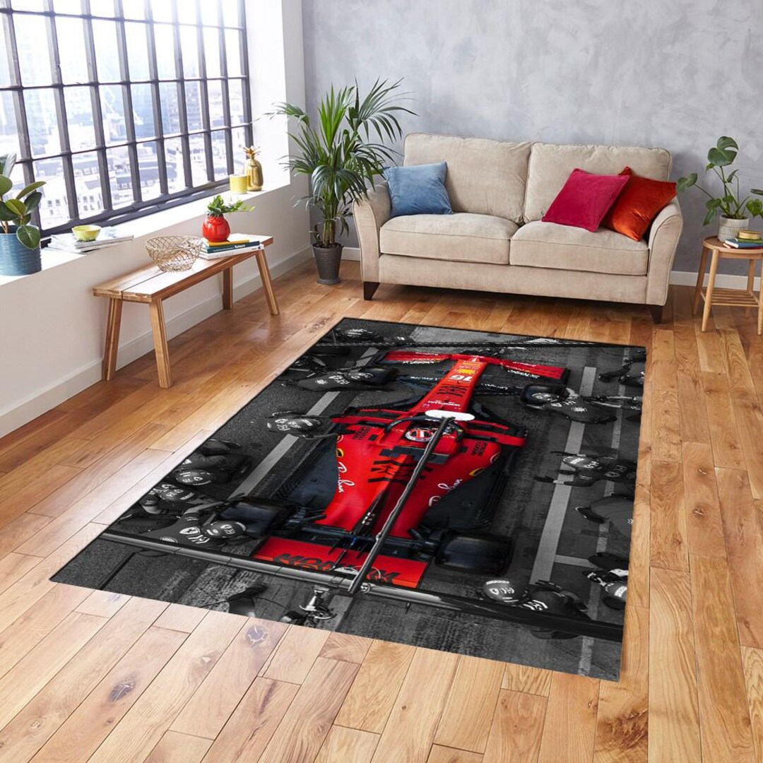 Formula 1 Rug, Red Formula Car Rug, Formula 1 Decor, Big Rug, the Best ...