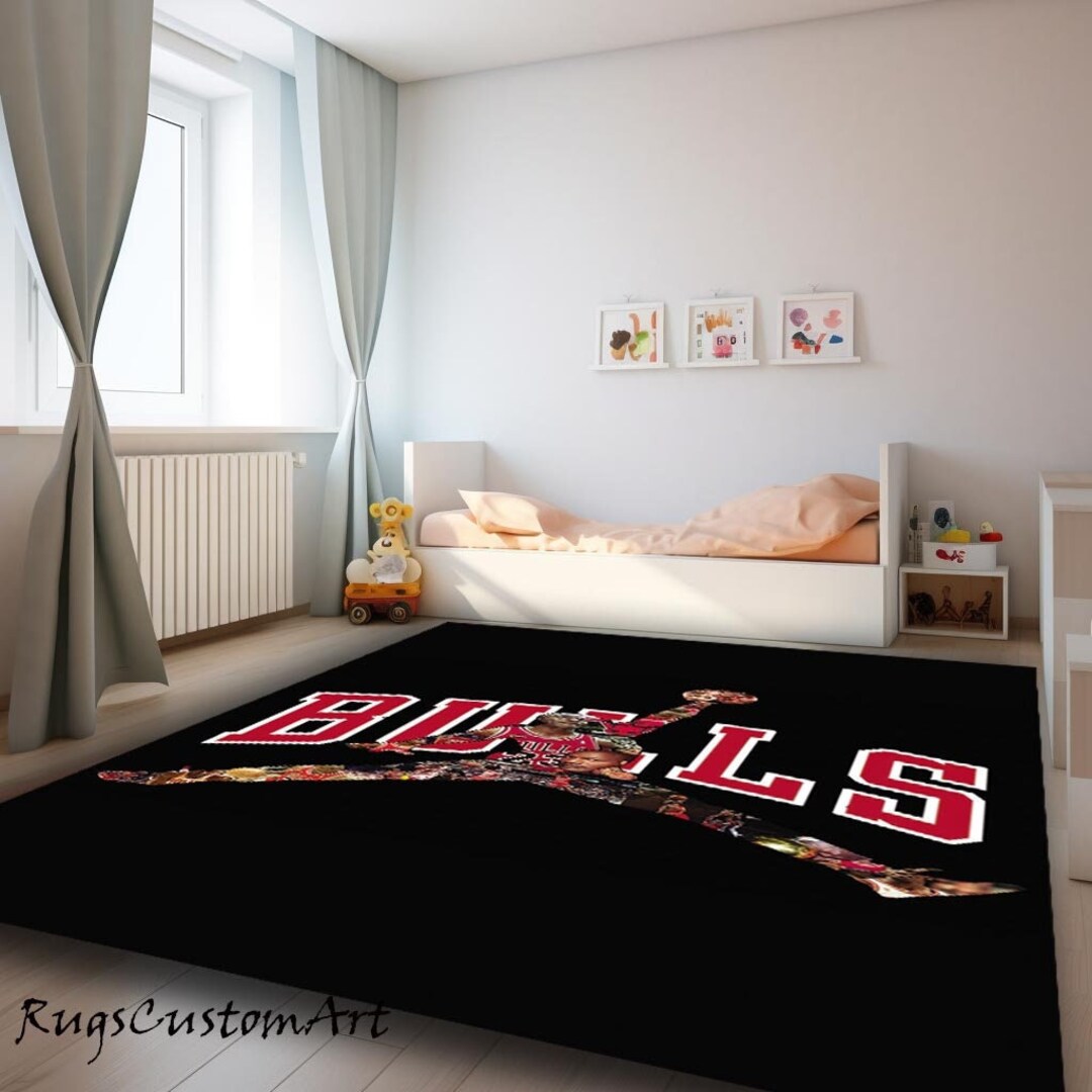 Jordan Rug, Air Jordon Rug, the Goat Rug, Black Bulls Rug, 6x9 Rug ...