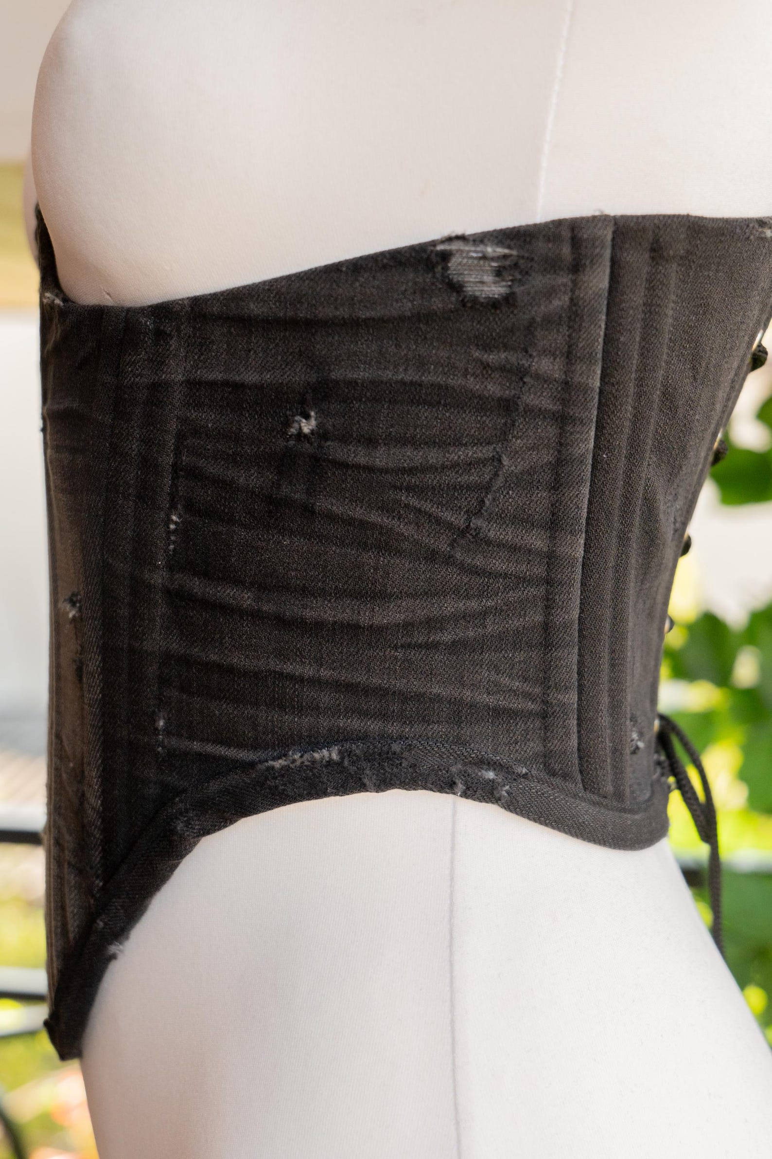Underbust Denim Corset, Rare Corset Belt, Custom Corset, Upcycled ...