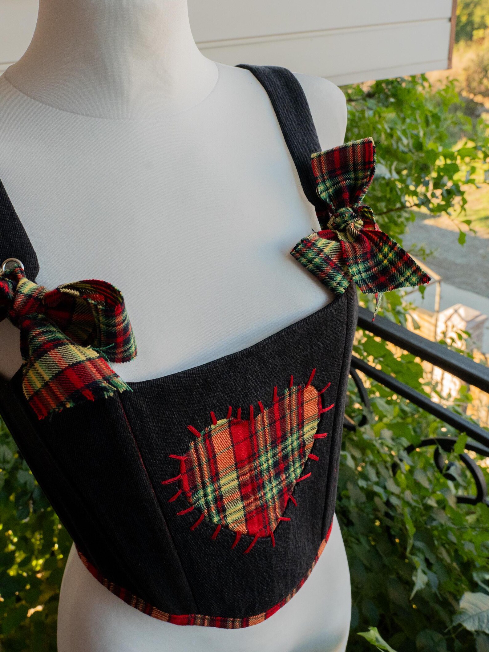 Overbust Corset Inspired by Nana Osaki, Denim Corset Top, Upcycled ...