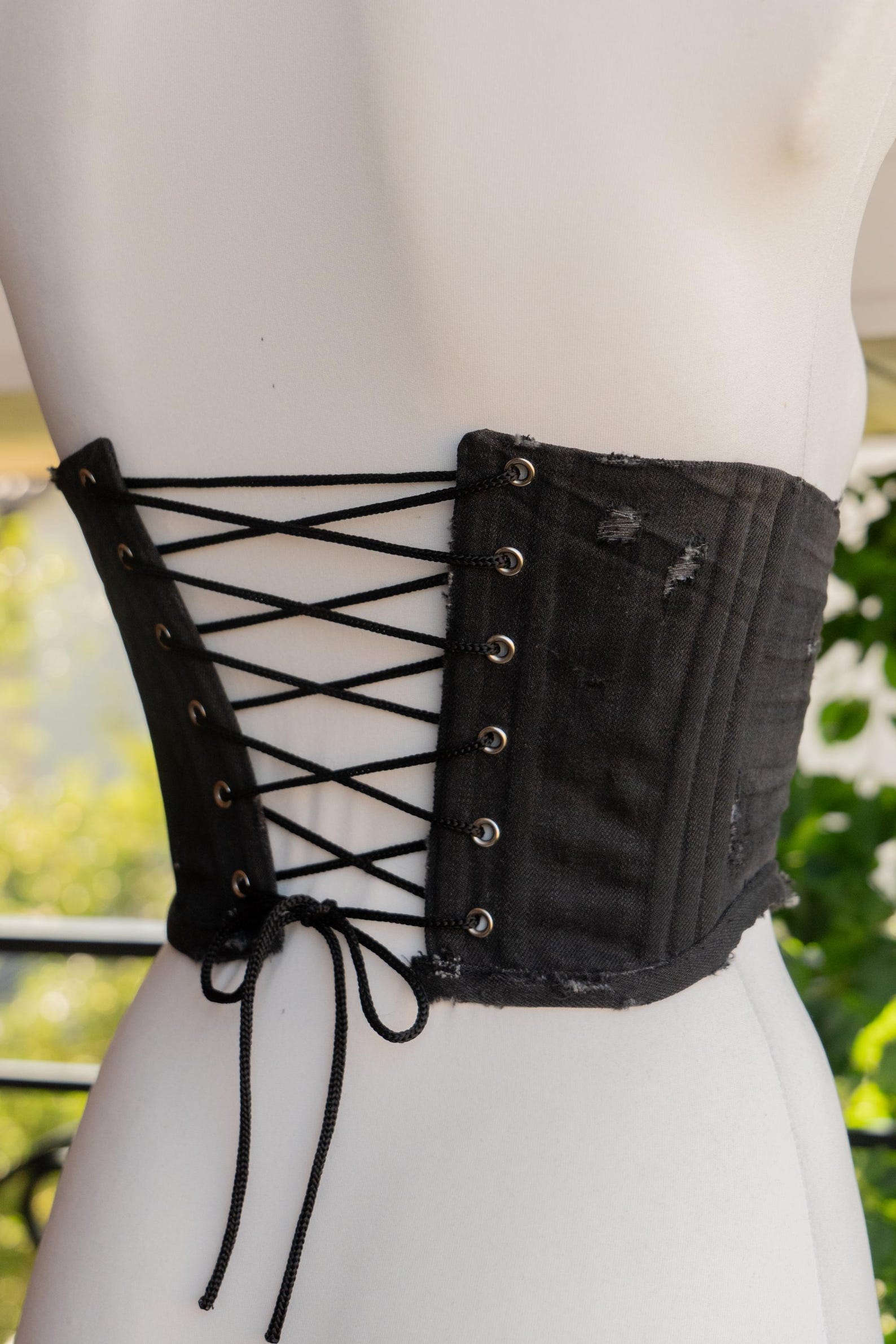 Underbust Denim Corset, Rare Corset Belt, Custom Corset, Upcycled ...