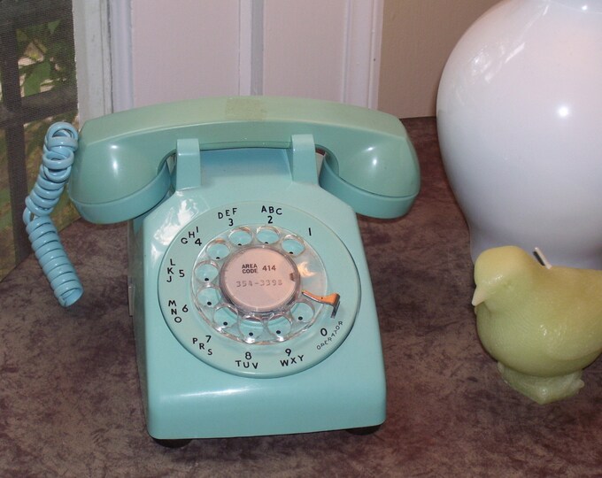 Cute Blue Vintage Rotary Dial Phone - Etsy