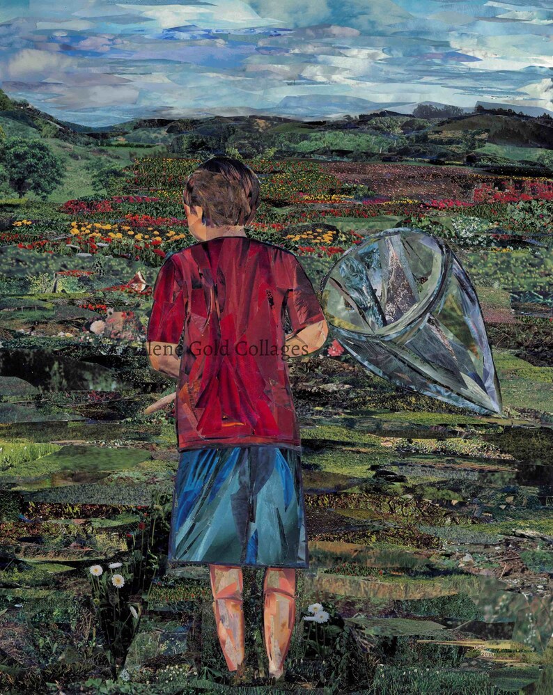 Boy With Butterfly Net - Etsy