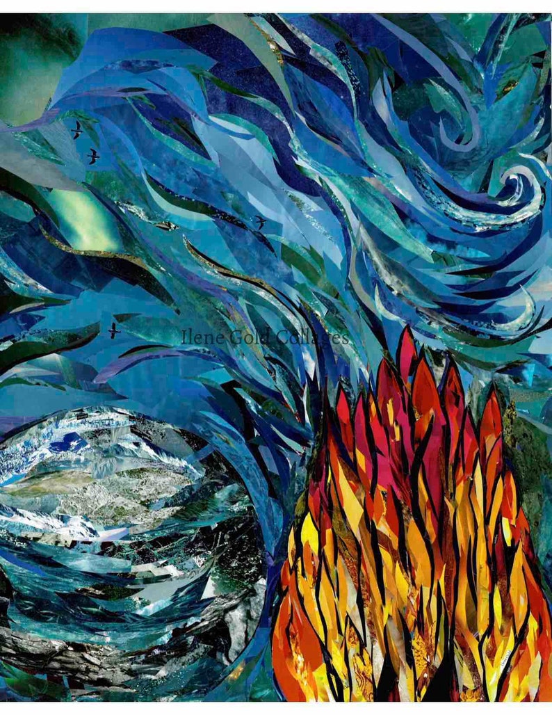 Earth, Wind & Fire Collage Made From National Geographic Magazines - Etsy