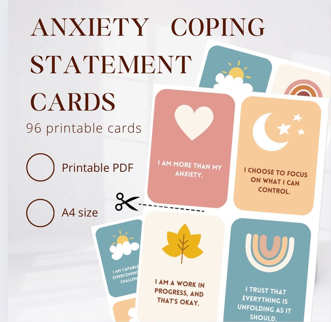 Anxiety Coping Statement Cards, DBT Coping Skills Cards, Affirmation ...