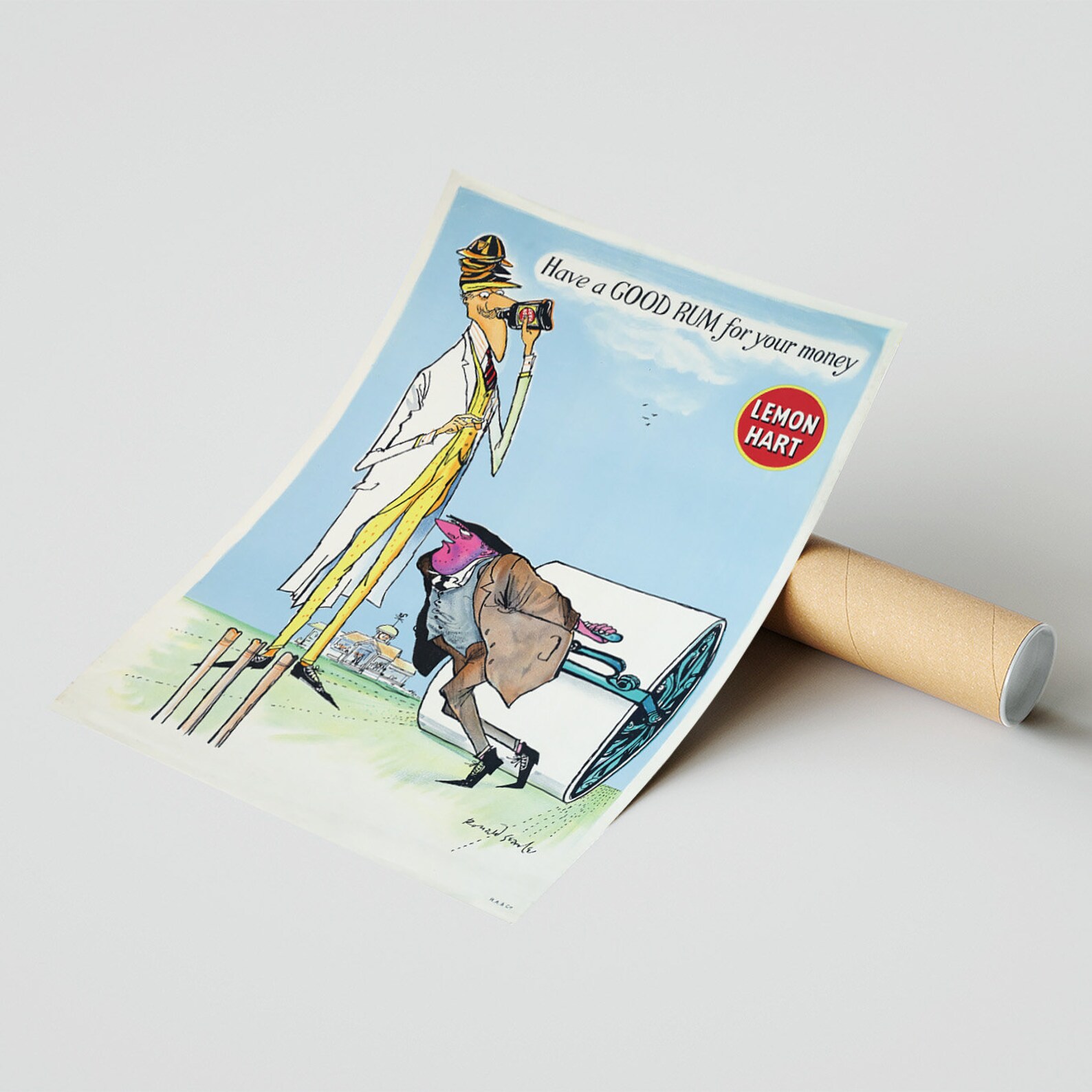 Hi-res Print A4, A3...20x30 Inch... Lemon Hart Rum, Ronald Searle ...