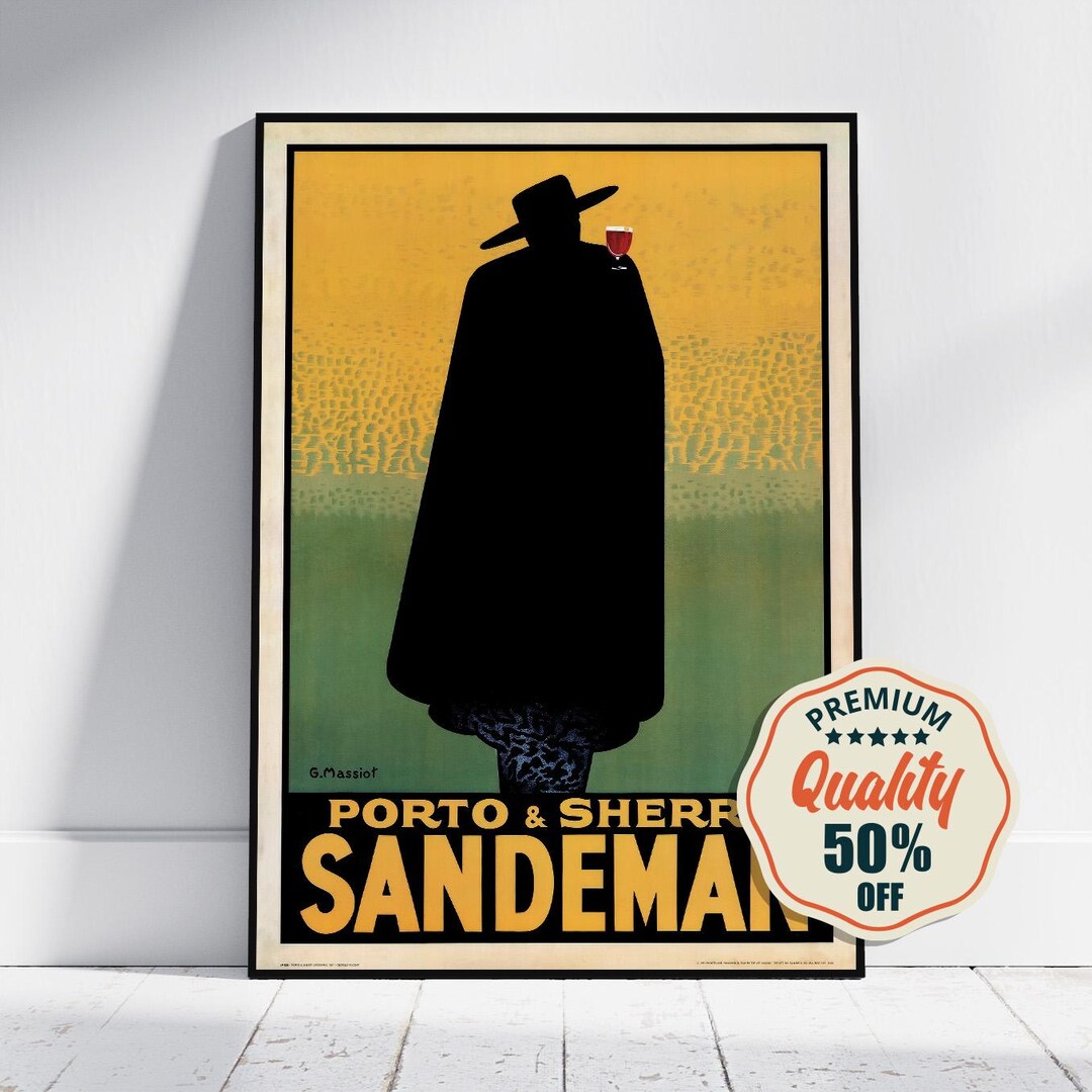 Vintage Fine Art Poster - A4, A1...20x30 Inch... Porto and Sherry ...