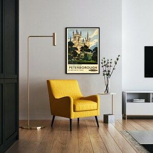 Hi-res Print - A4, A3...20x30 Inch... Train Peterborough Cathedral ...