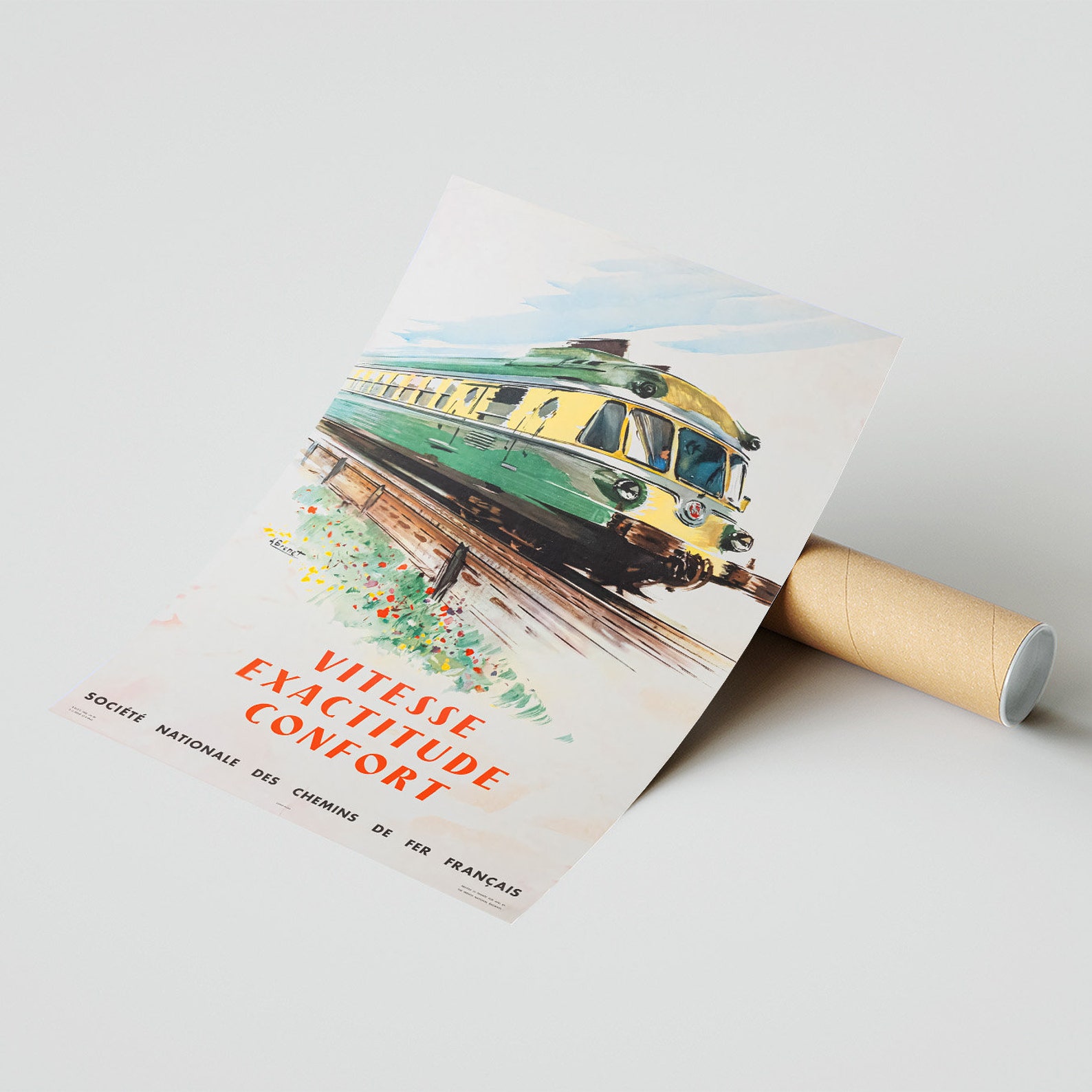 Hi-res Print - A4, A3...20x30 Inch... French Railway, Train ...