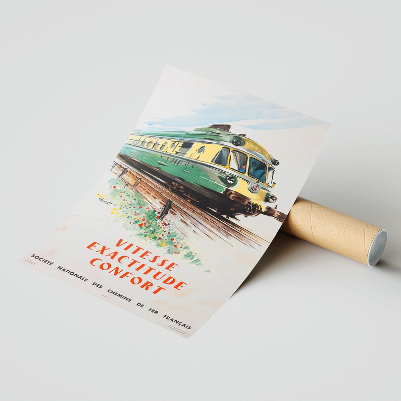 Hi-res Print - A4, A3...20x30 Inch... French Railway, Train ...