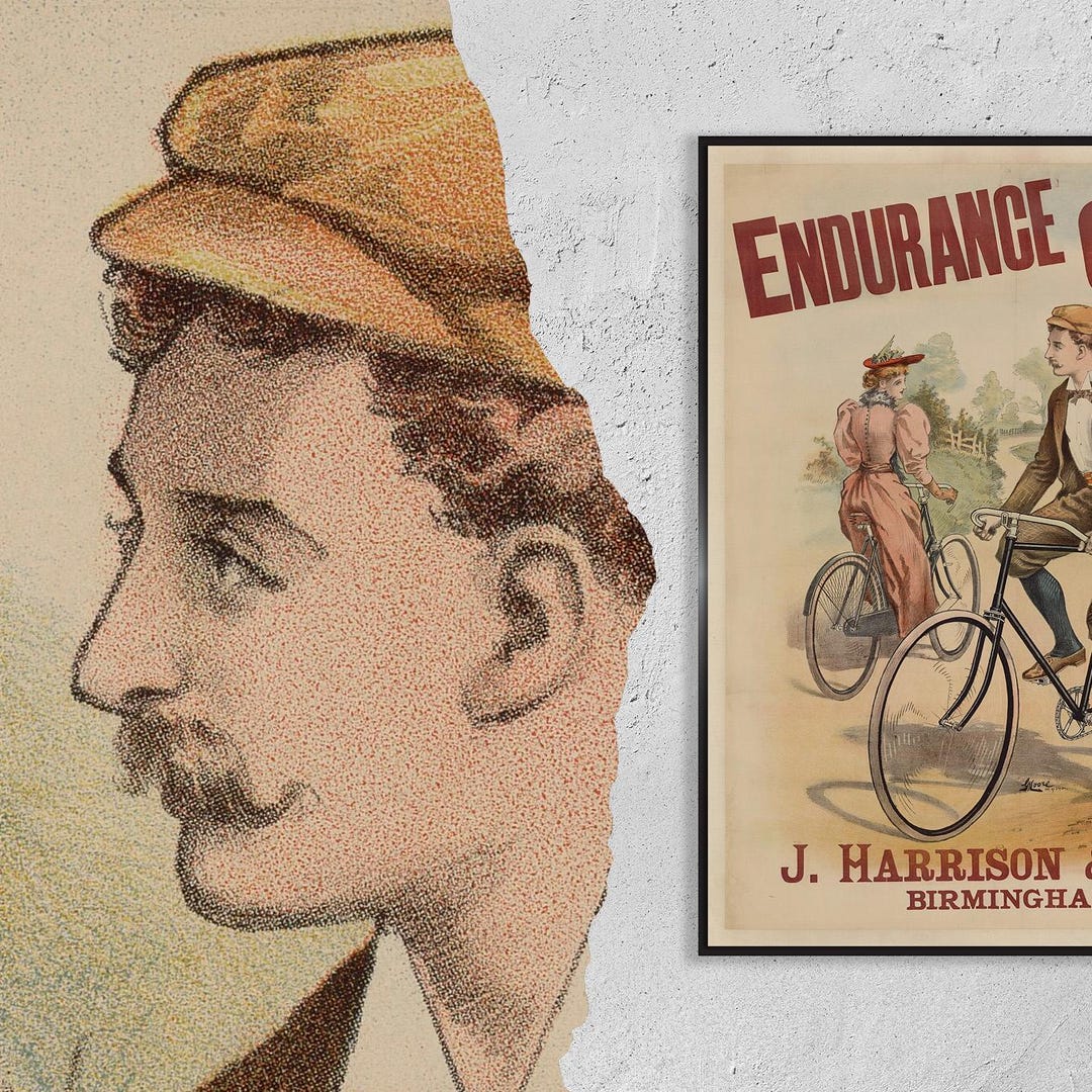 Vintage Fine Art Poster - A4, A1...20x30 Inch... Endurance Cycles by ...