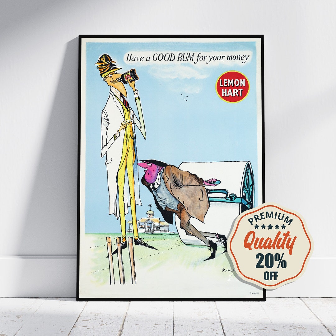 Hi-res Print - A4, A3...20x30 Inch... Lemon Hart Rum, Ronald Searle ...