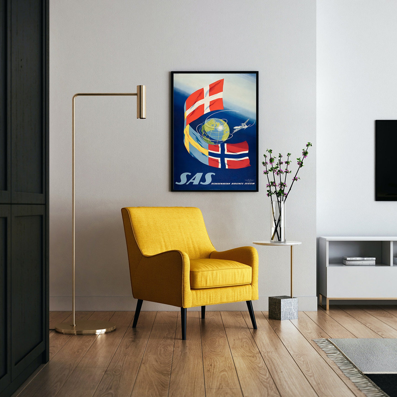 Hi-res Print - A4, A3...20x30 Inch... SAS, Scandinavian Airlines System ...