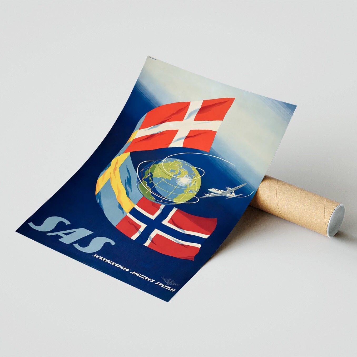 Hi-res Print - A4, A3...20x30 Inch... SAS, Scandinavian Airlines System ...