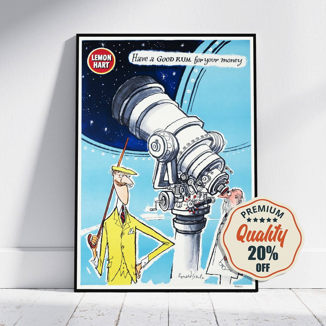 Hi-res Print - A4, A3...20x30 Inch... Lemon Hart Rum, Ronald Searle ...
