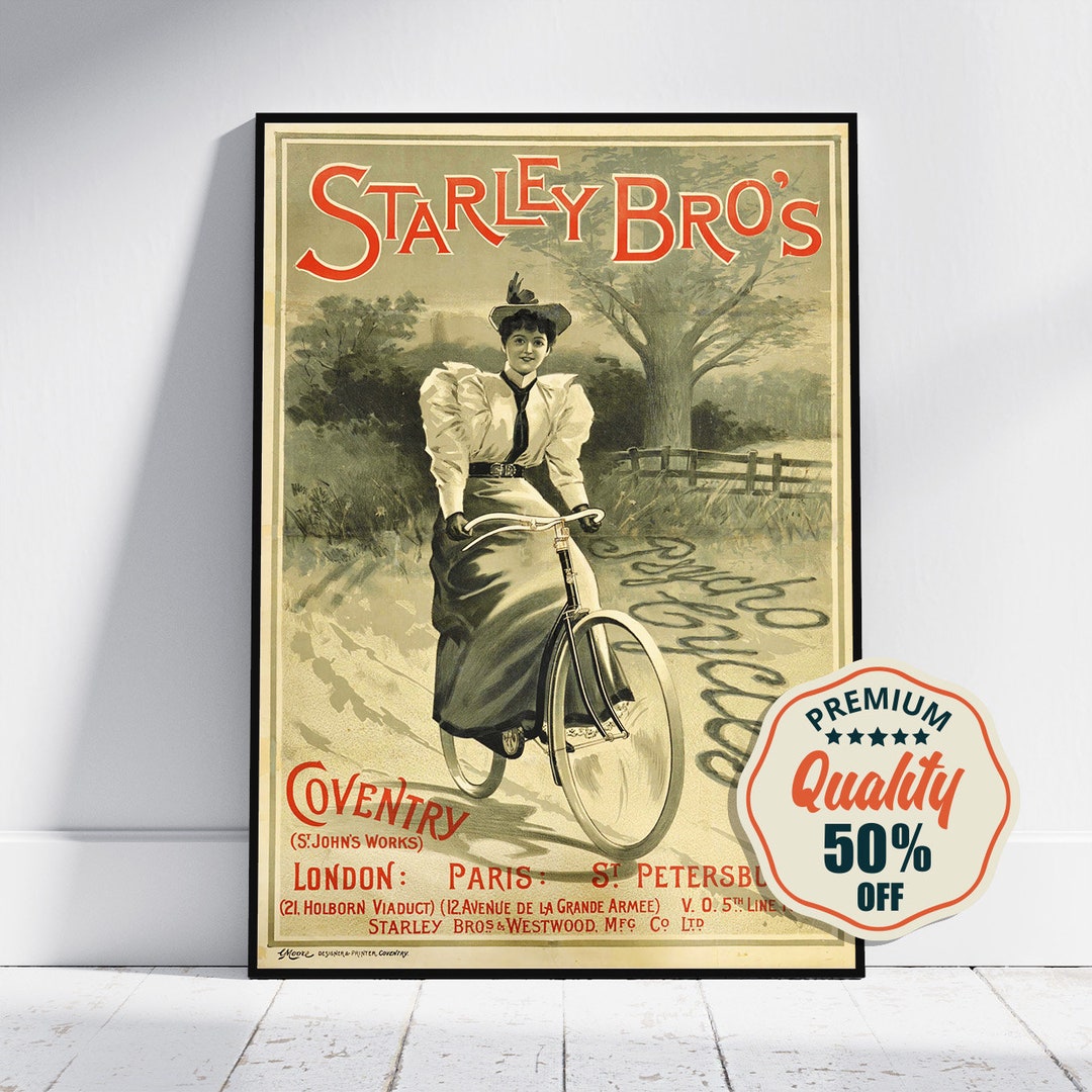 Hi-res Print - A4, A3...20x30 Inch... Starley Bros Psycho Cycles ...