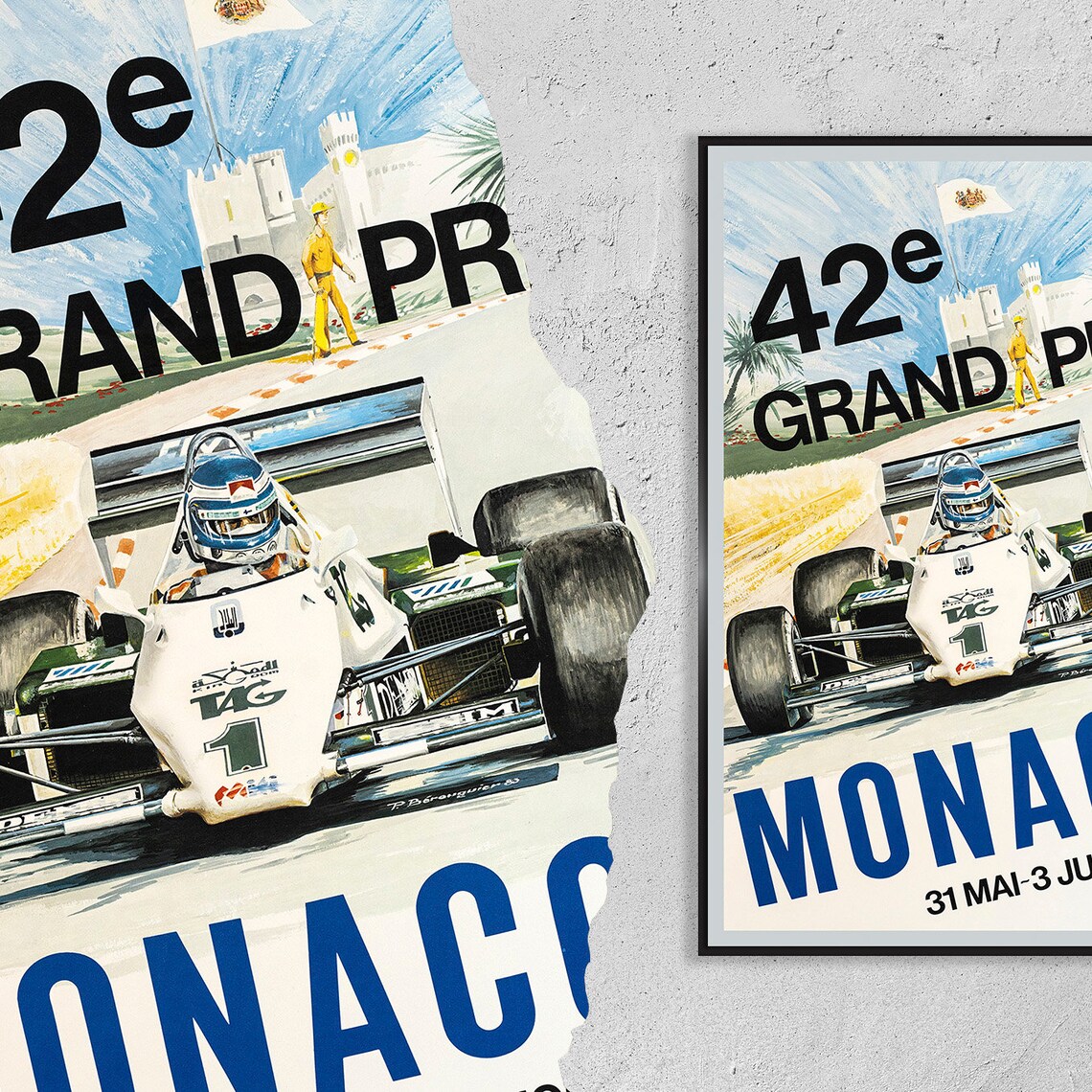 Hi-res Print - A4, A3...20x30 Inch... Monaco, 42e Grand Prix 1984 ...