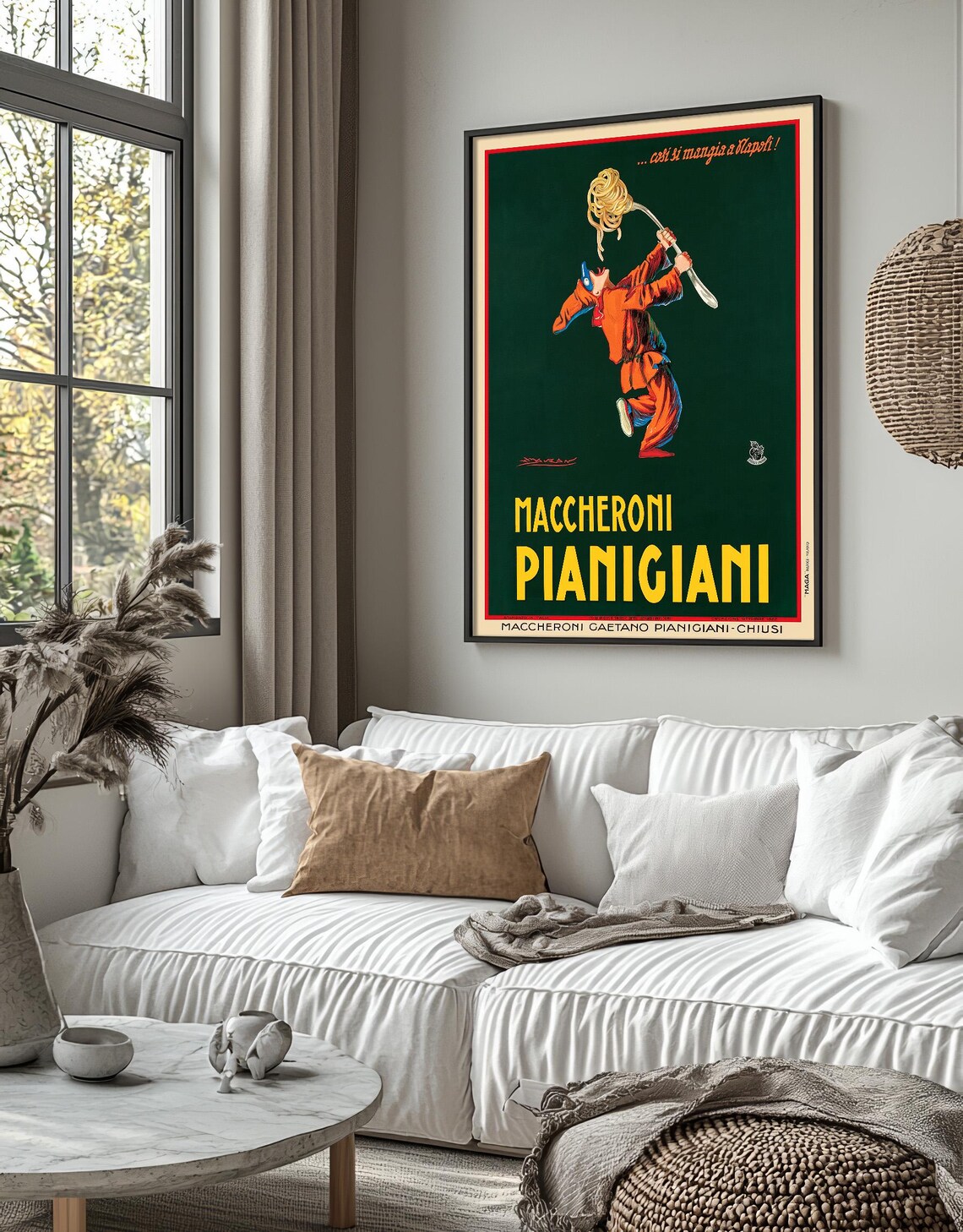 Vintage Fine Art Poster - A4, A1...20x30 Inch... "maccheroni Pianigiani ...