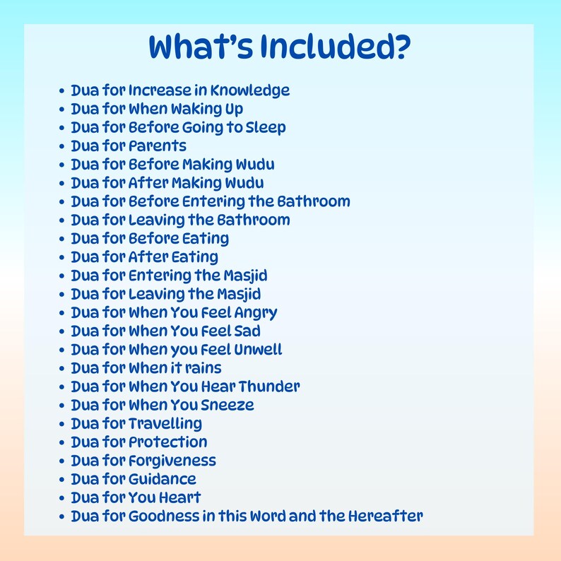 Kids Dua Cards, Islamic Kids Printables, Prayer Cards, Dua Flashcards ...