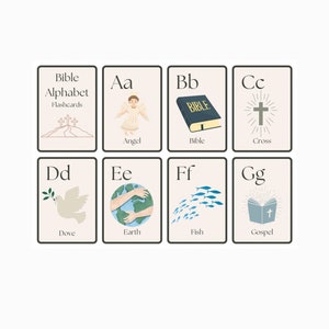 Biblical Based Alphabet Flash Cards - Etsy