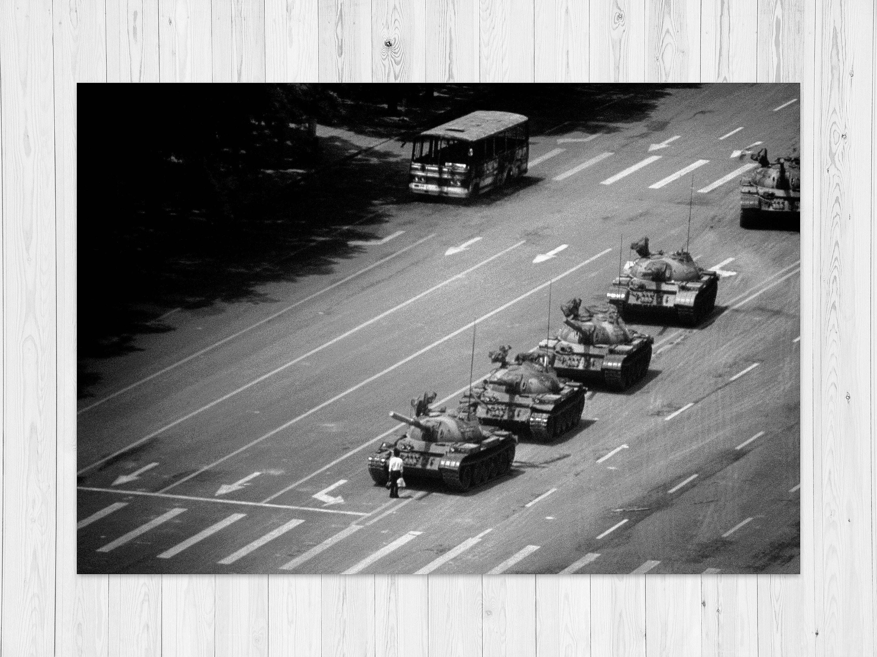 The Tank Man Iconic Tank Man Photo Tiananmen Square Tank Man ...