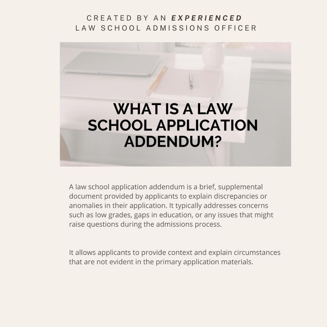 Law School Application Addendum Writing Guide - Etsy