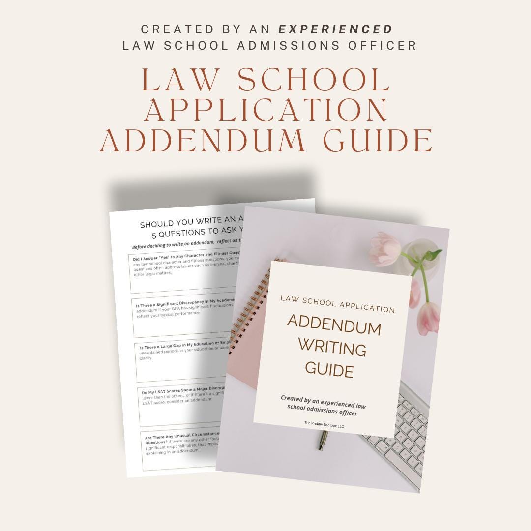 Law School Application Addendum Writing Guide - Etsy