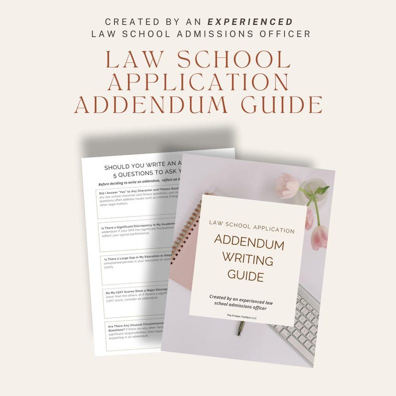 Law School Application Addendum Writing Guide - Etsy