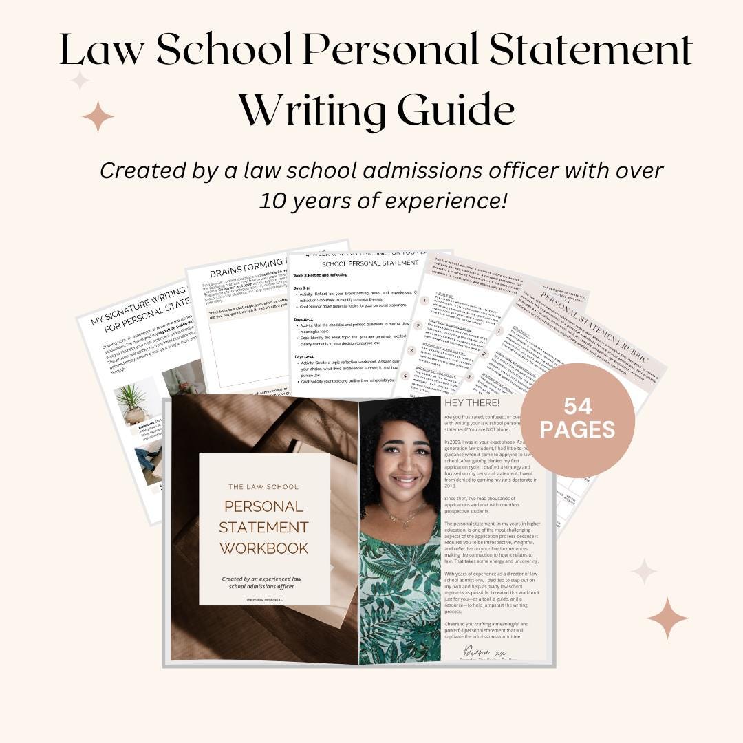 Law School Personal Statement Writing Workbook - Etsy