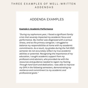 Law School Application Addendum Writing Guide - Etsy