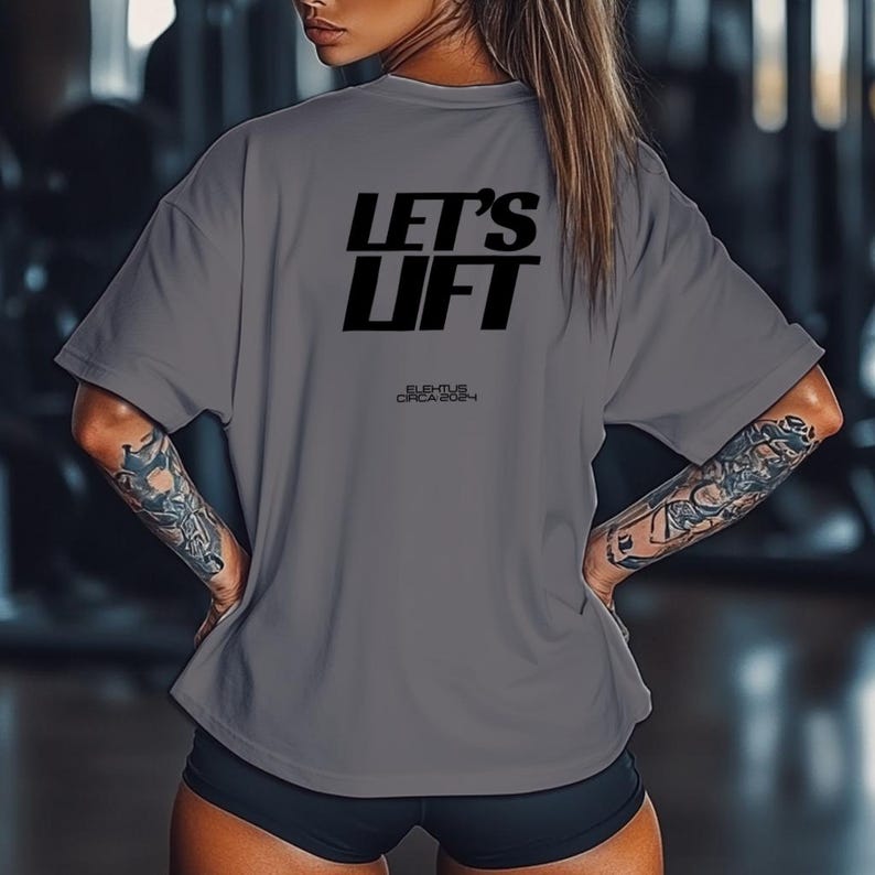 Unisex Gym Shirt Let's Lift, Cool Gym Shirt, Streetwear Gym Shirt ...