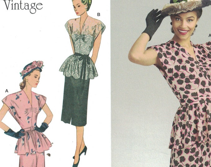REPRODUCTION Misses Sewing Pattern Simplicity 8463 Retro 1940s - Etsy